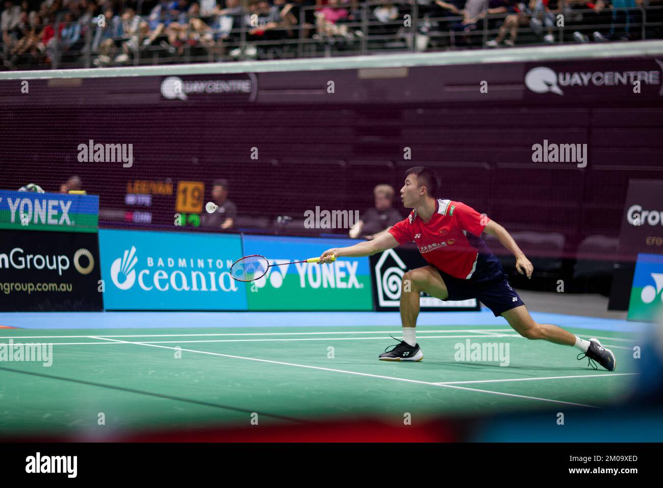 LU Guang Zu of China in action during the singles match between LU ...
