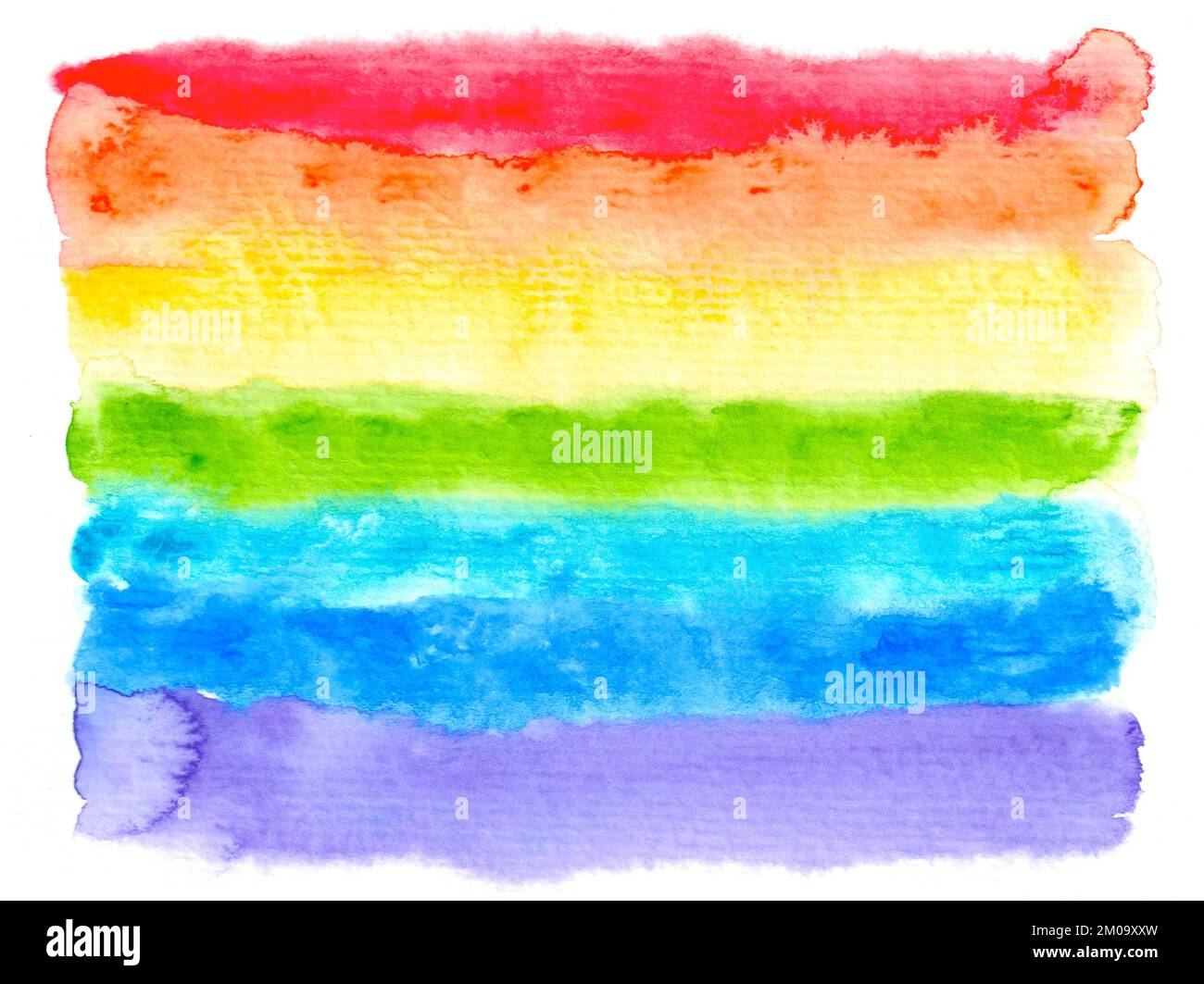 Colorful rainbow background. Hand drawn watercolor background with ...