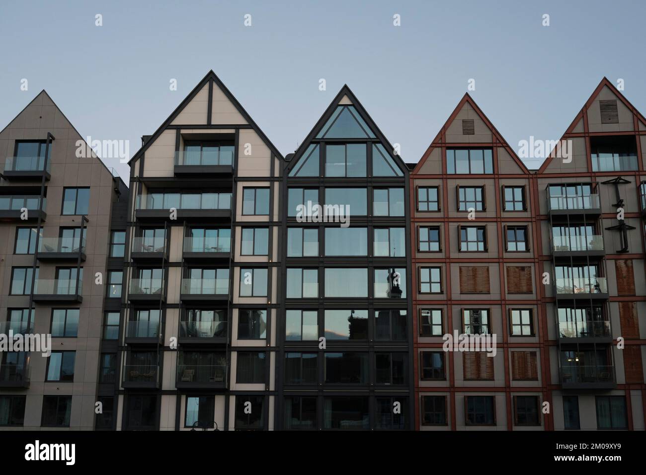 Modern buildings in the historical center of the city, Gdansk, Poland ...