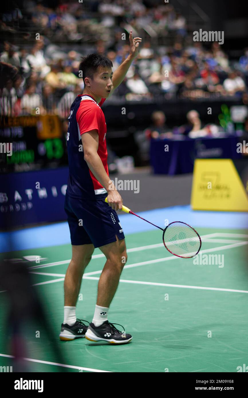 LU Guang Zu of China in action during the singles match between LU ...