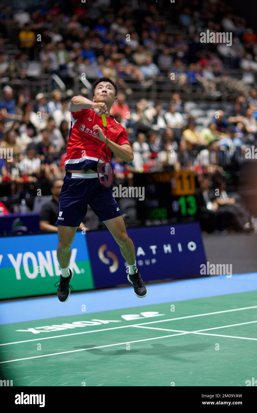 LU Guang Zu of China in action during the singles match between LU ...