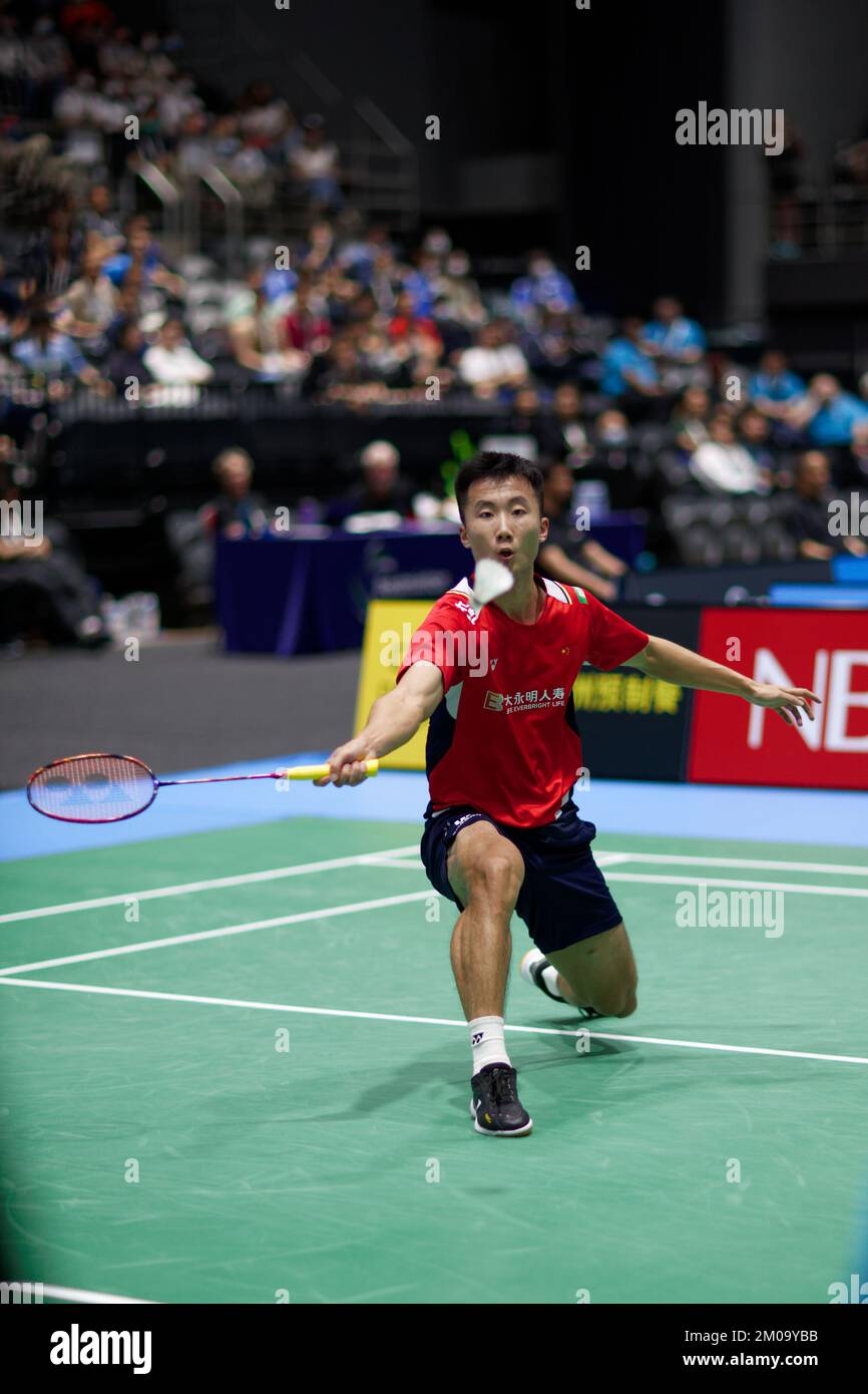 LU Guang Zu of China in action during the singles match between LU ...