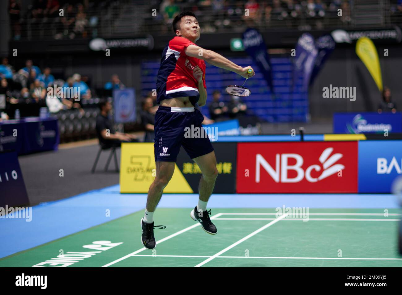 LU Guang Zu of China in action during the singles match between LU ...