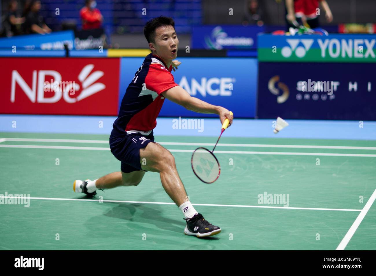 LU Guang Zu of China in action during the singles match between LU ...