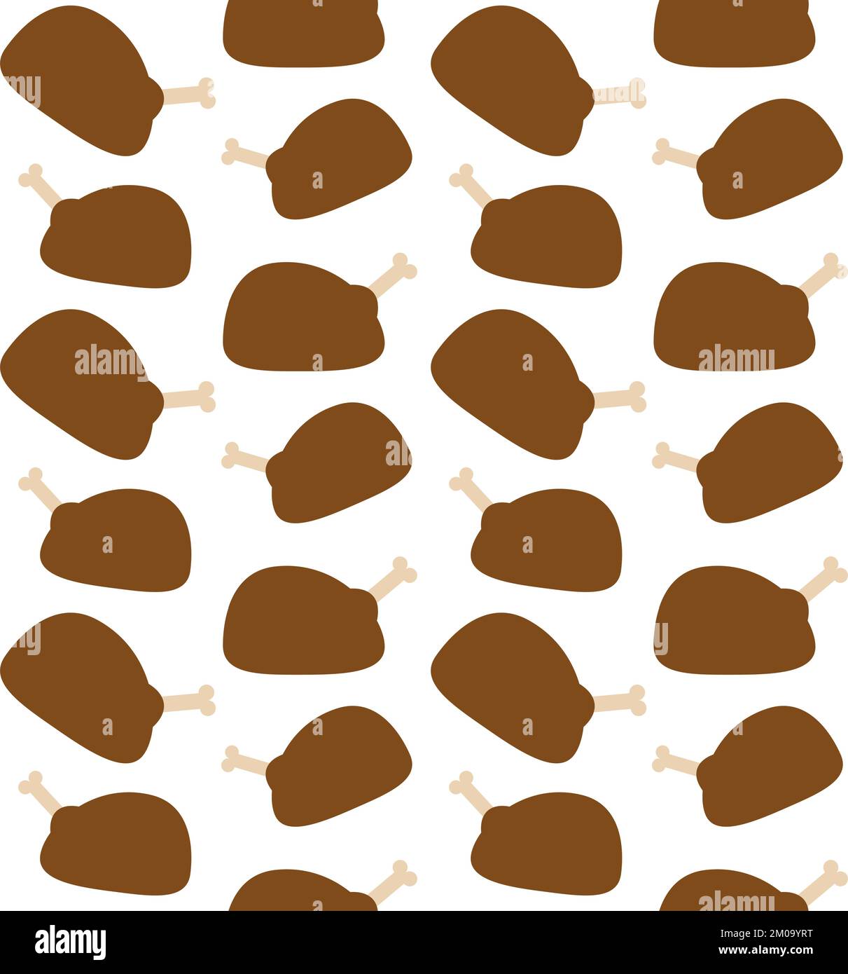 Vector seamless pattern of flat turkey isolated on white background ...