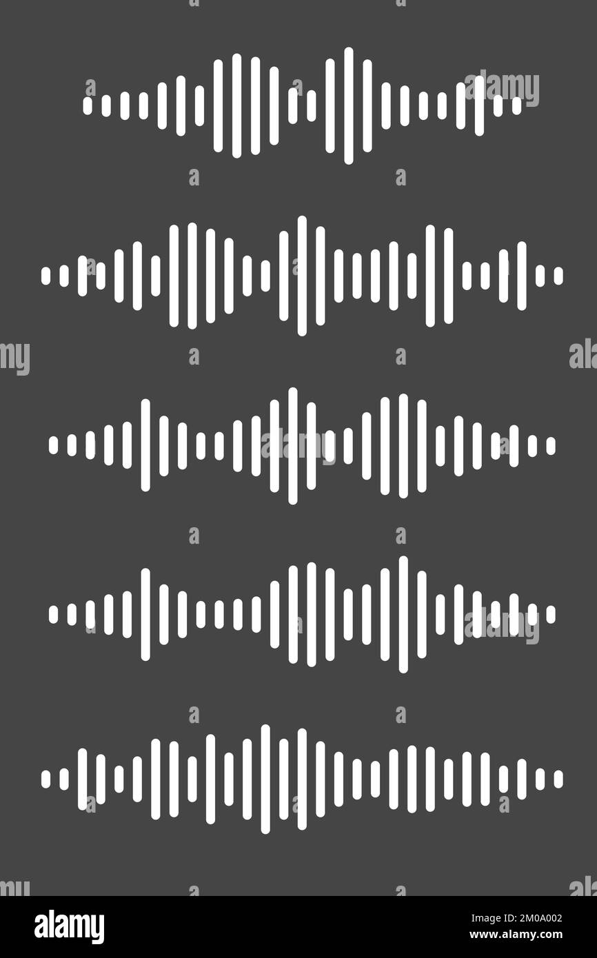 Audio wave. icon sound song. podcast set waves. Symbols on transparent ...