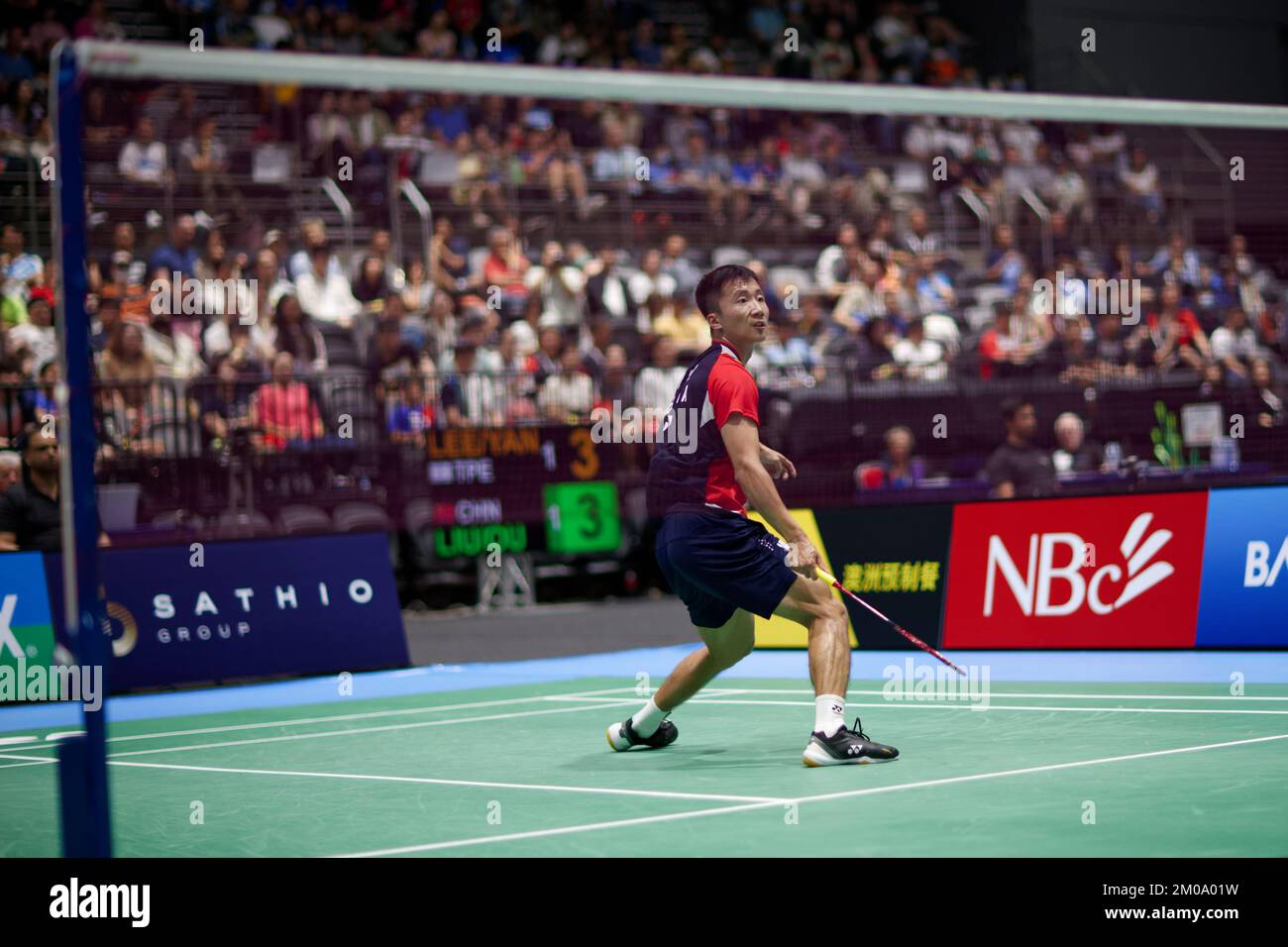 LU Guang Zu of China in action during the singles match between LU ...
