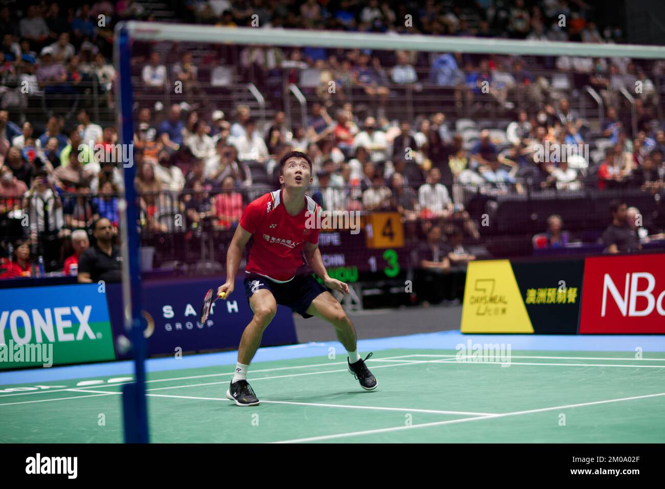 LU Guang Zu of China in action during the singles match between LU ...