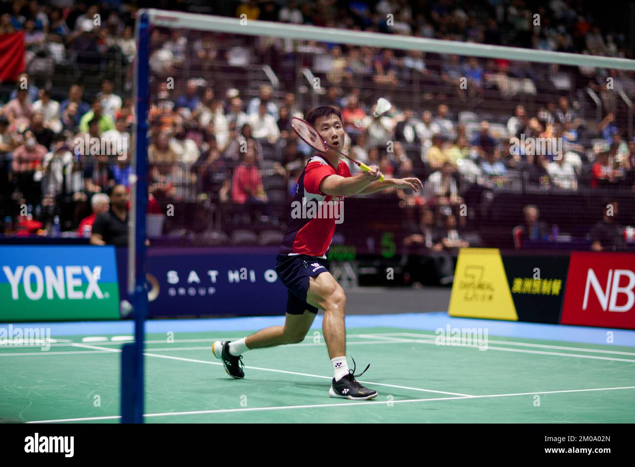 LU Guang Zu of China in action during the singles match between LU ...