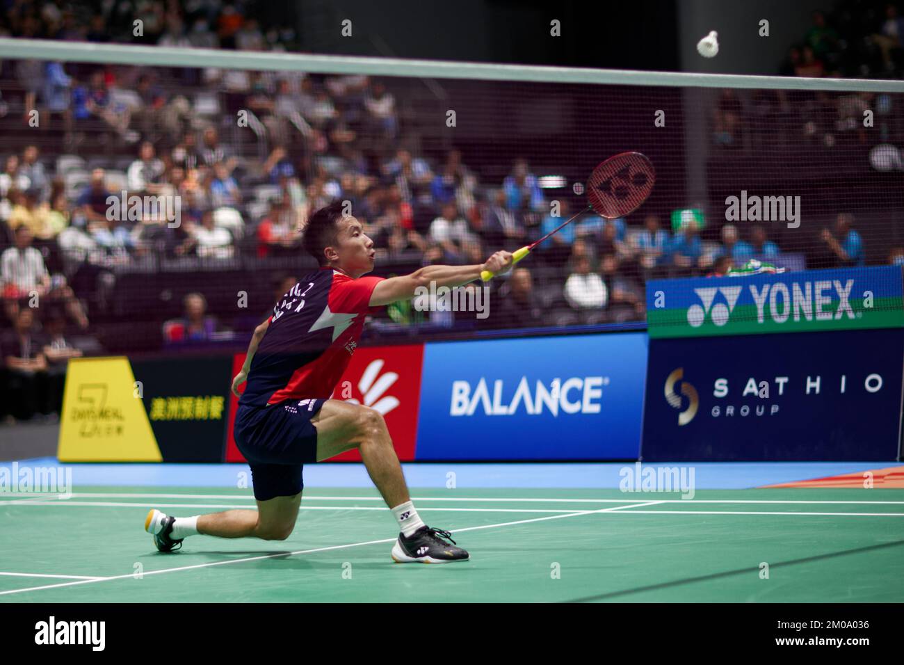 LU Guang Zu of China in action during the singles match between LU ...