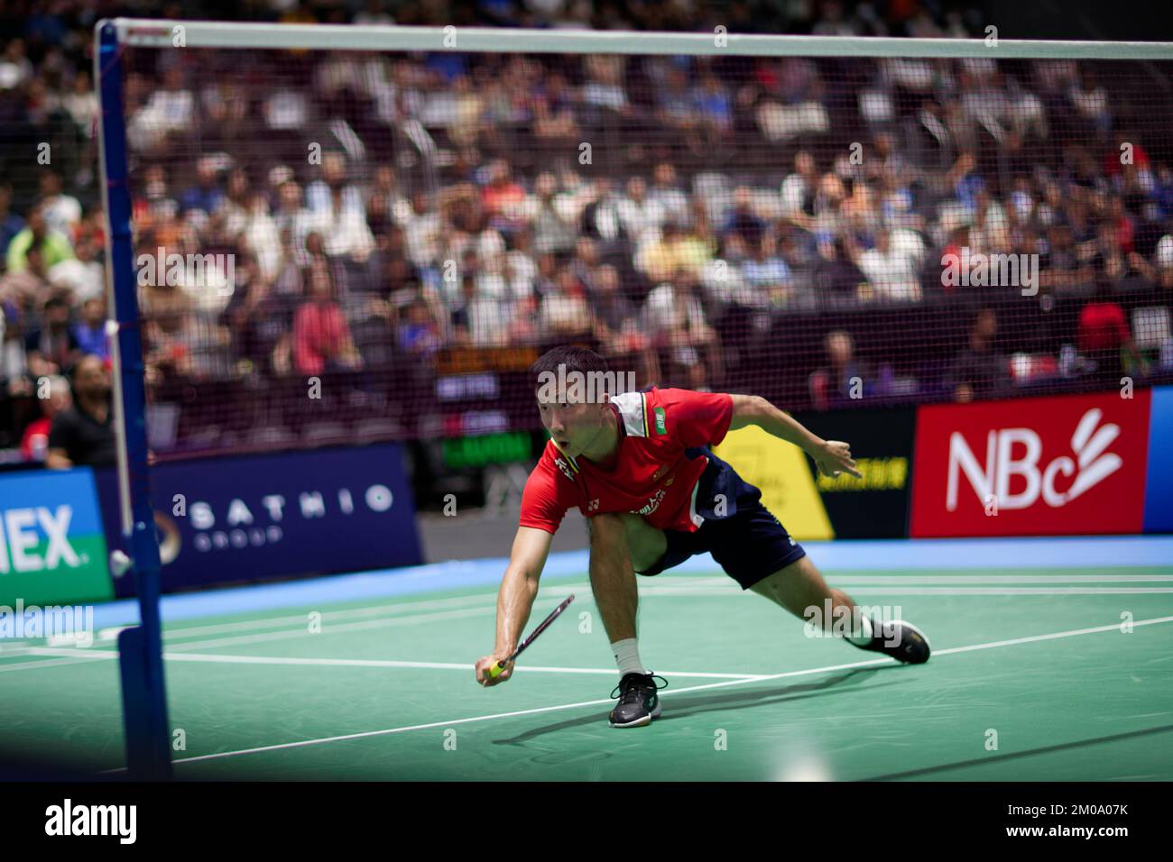 LU Guang Zu of China in action during the singles match between LU ...
