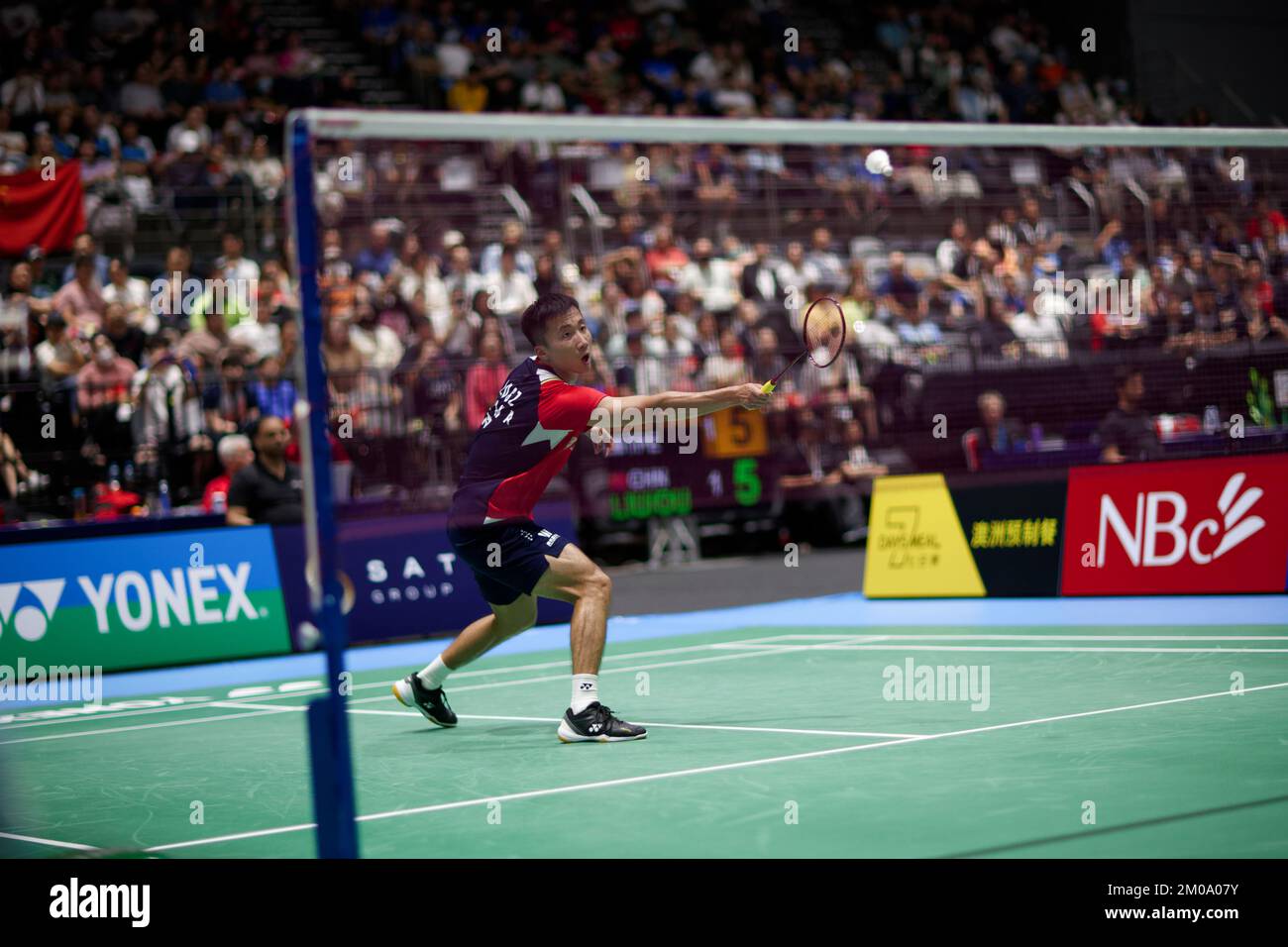 LU Guang Zu of China in action during the singles match between LU ...