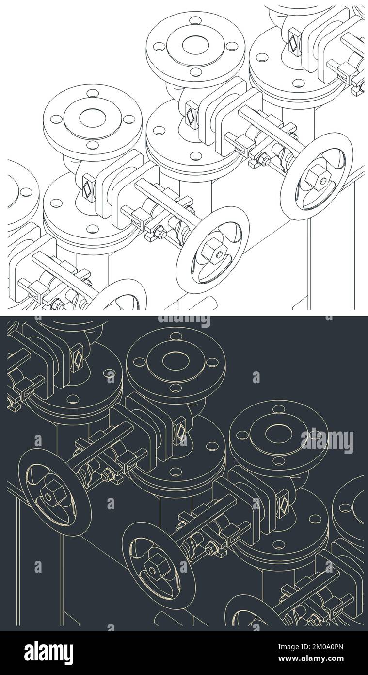Stylized vector illustration of steam header close up Stock Vector ...