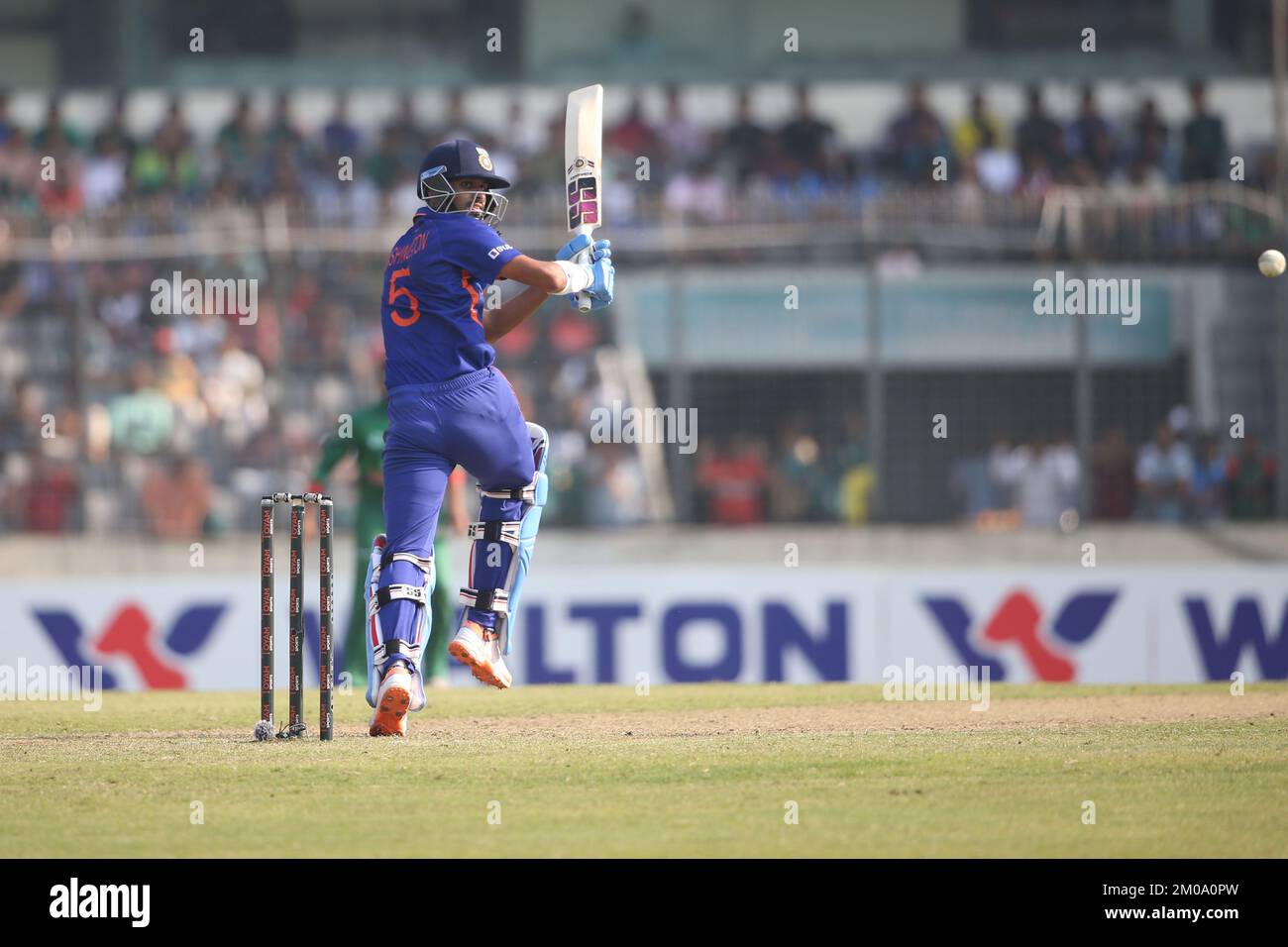 Indian batsman Washington Sundar during the Bangladesh-India 1st One ...