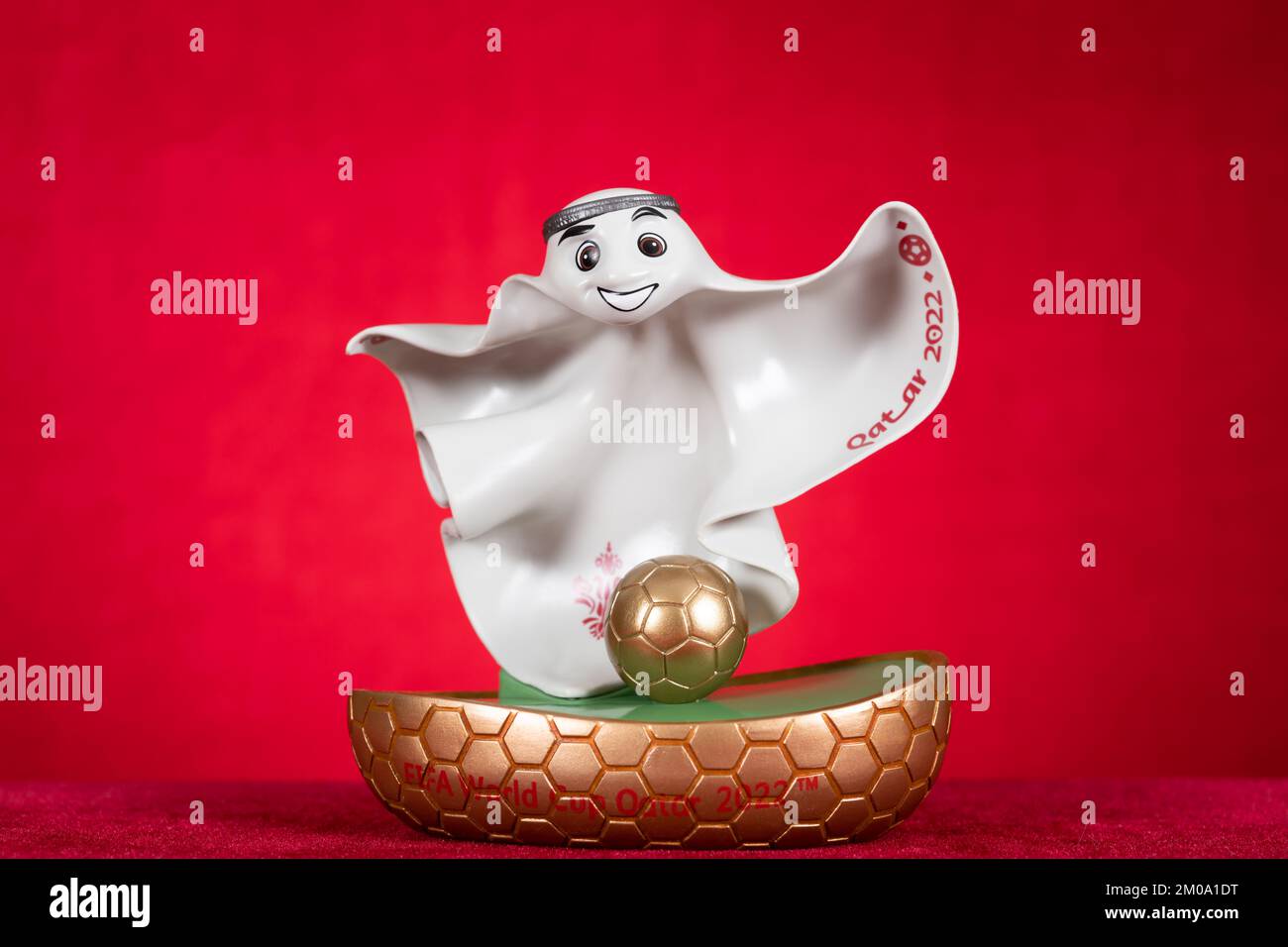 ZHONGSHAN China-December 5,2022:Qatar World Cup 2022 official mascot La ...