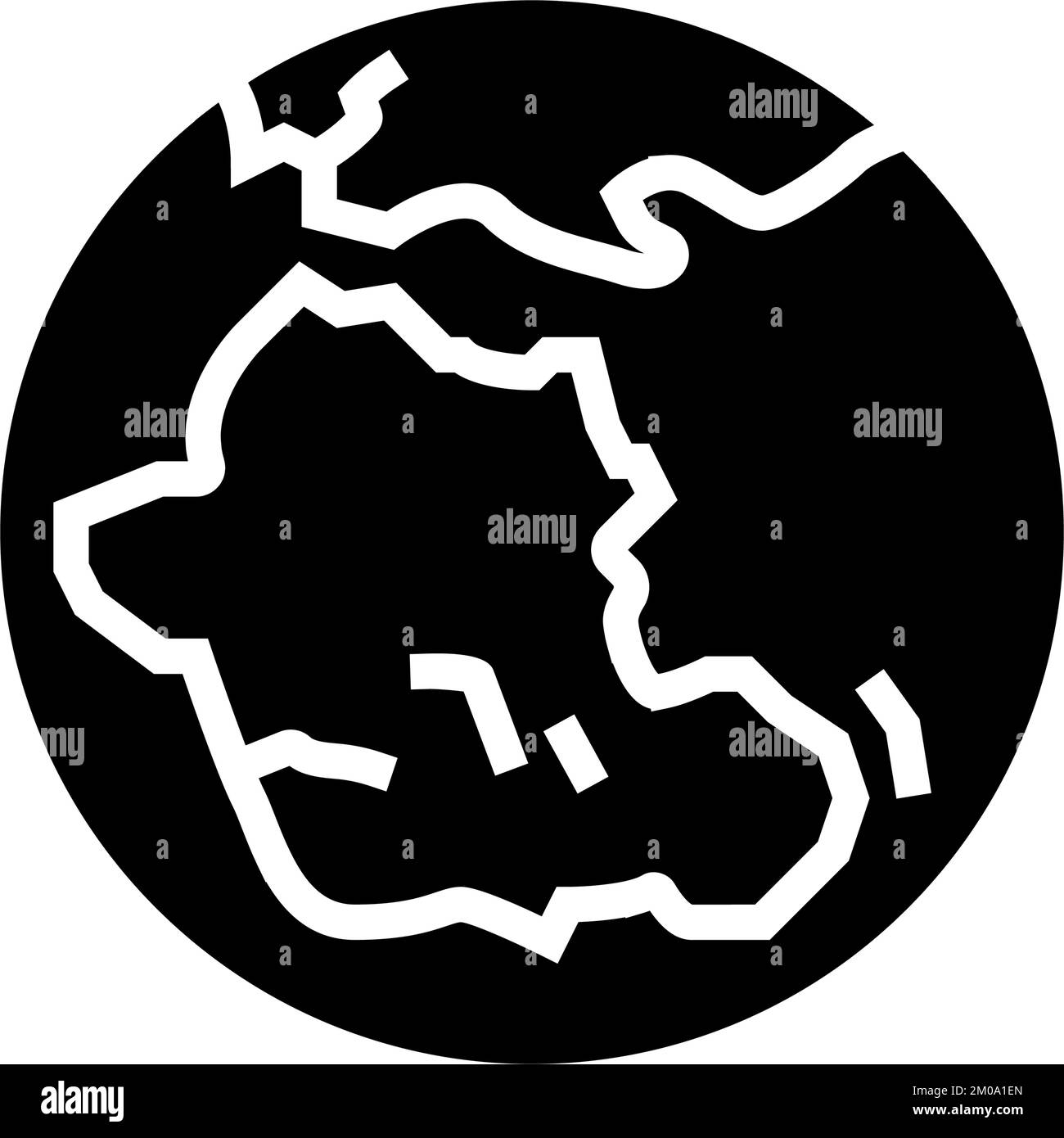 gondwana earth continent map glyph icon vector illustration Stock ...