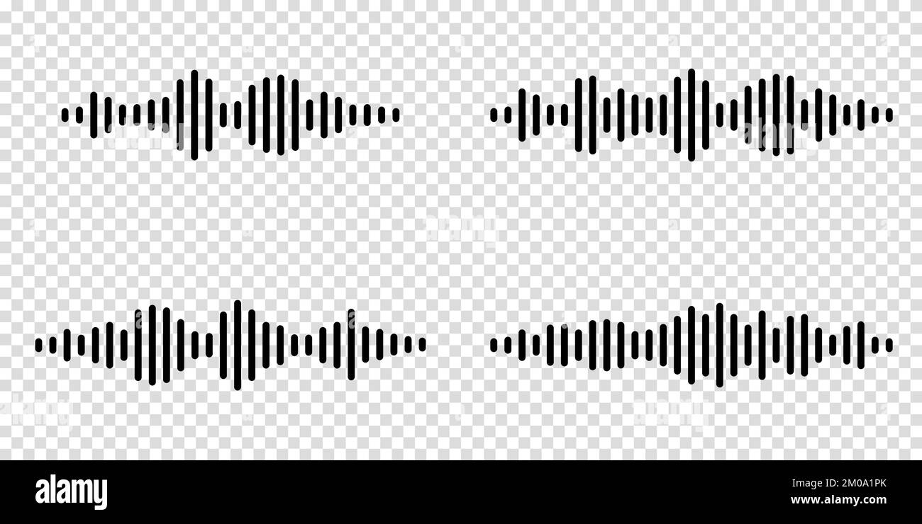 Audio wave. icon sound song. podcast set waves. Symbols on transparent ...