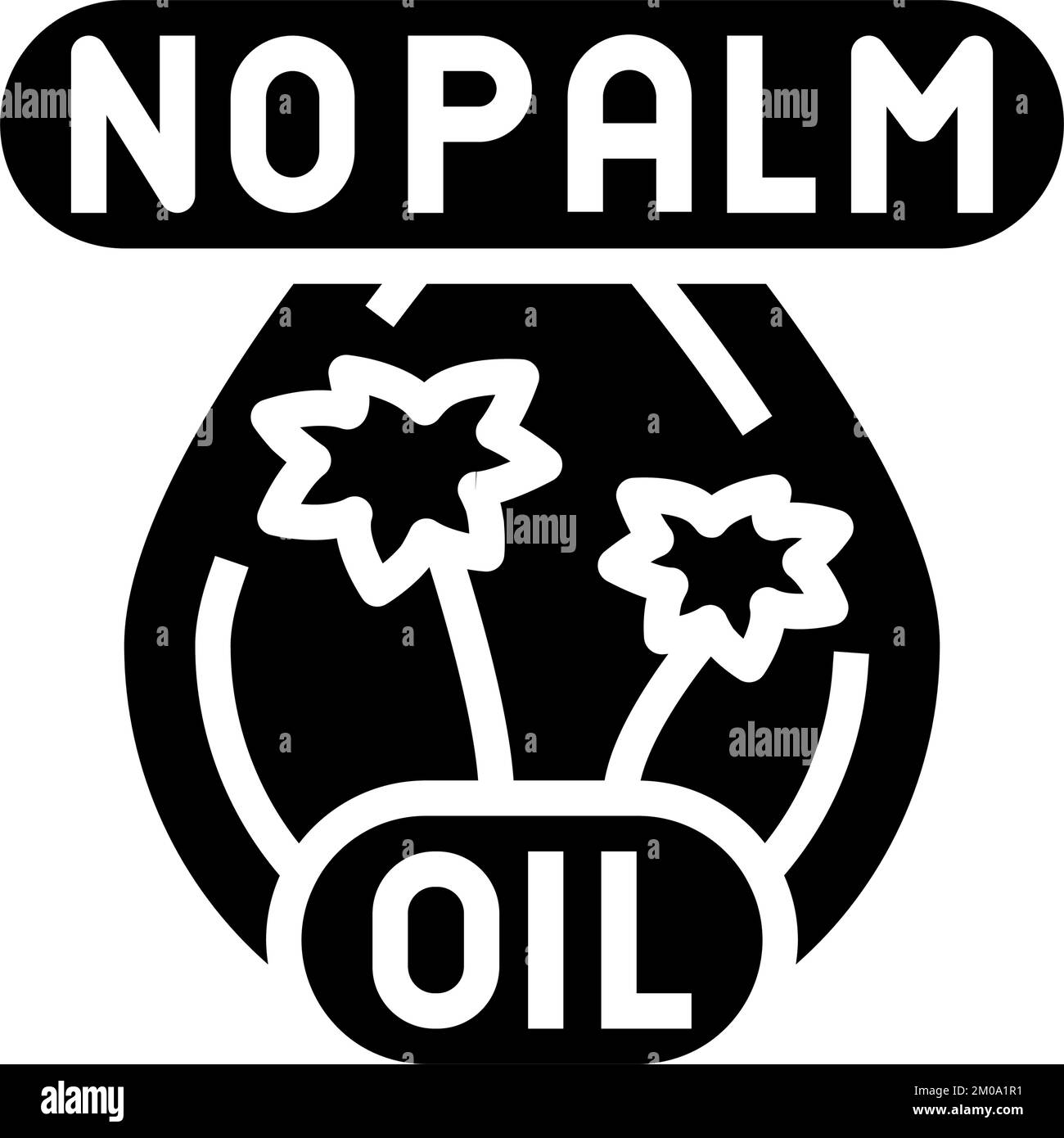 no palm oil glyph icon vector illustration Stock Vector Image & Art - Alamy