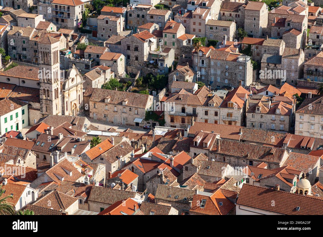 Aerial view of Hvar Town, Hvar Island, Croatia Stock Photo - Alamy