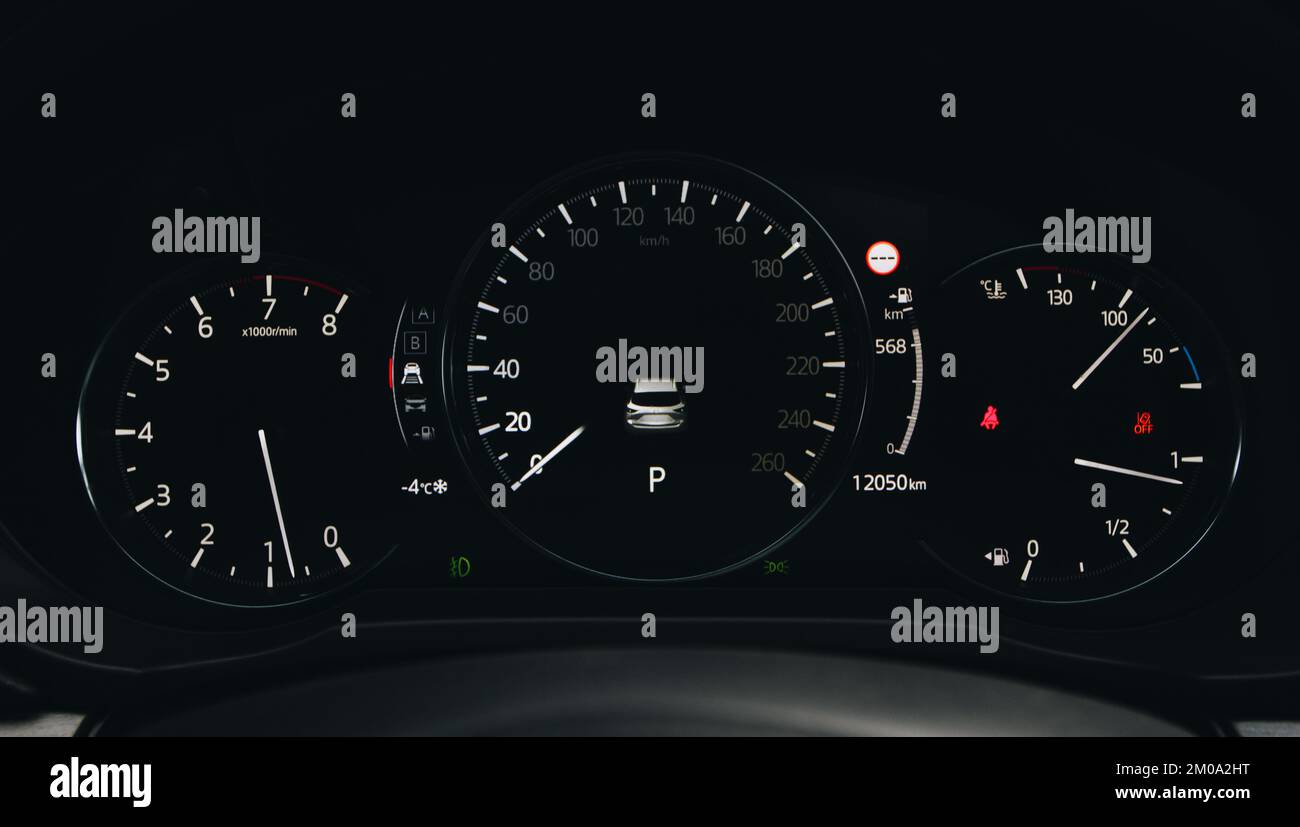 Car dashboard illuminated hi-res stock photography and images - Alamy