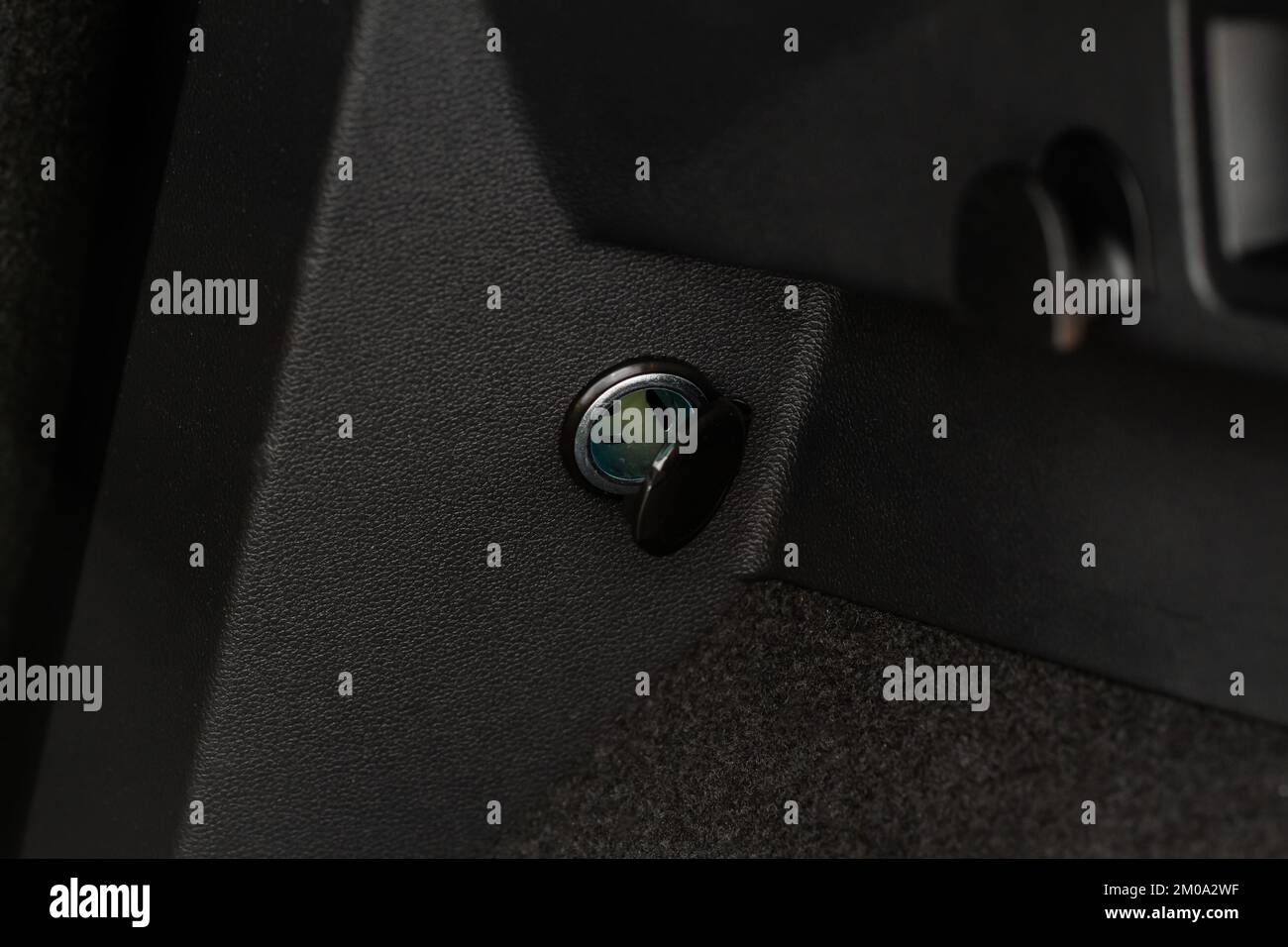 Modern car outlet socket. Opened 12V power outlet socket Stock Photo ...