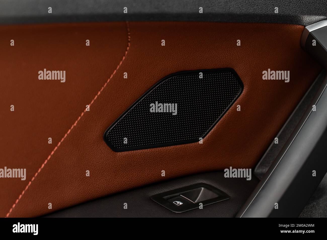 Close up speaker on car door. Sound speaker in a modern car Stock Photo ...