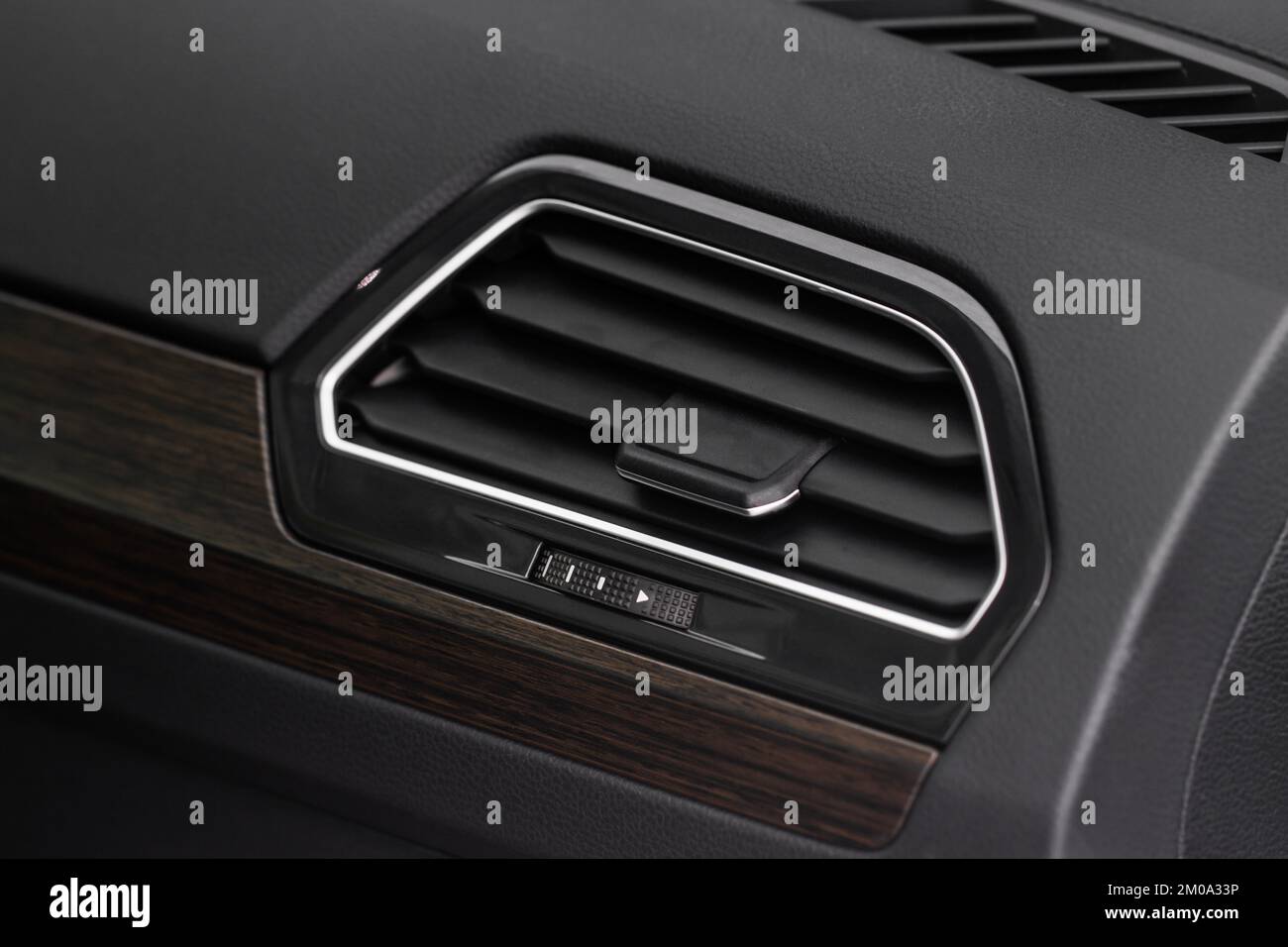 Car air conditioning close up view. The air conditioner flow inside the ...