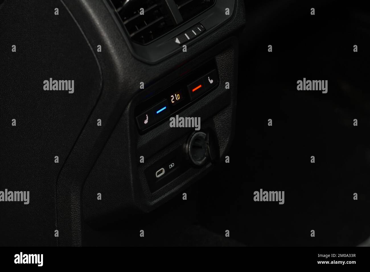 Modern car outlet socket. Opened 12V power outlet socket Stock Photo ...