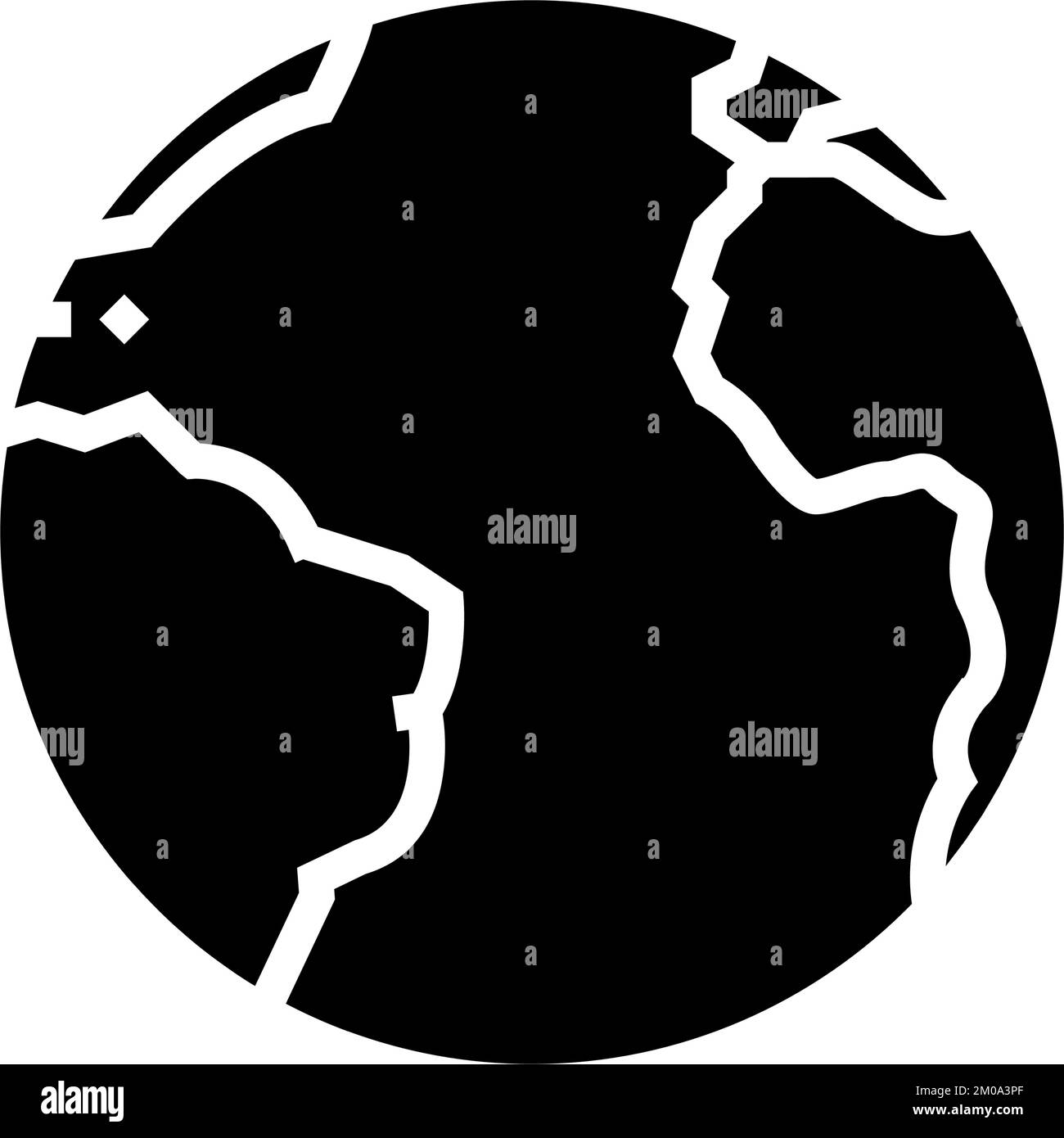 atlantic ocean map glyph icon vector illustration Stock Vector Image ...