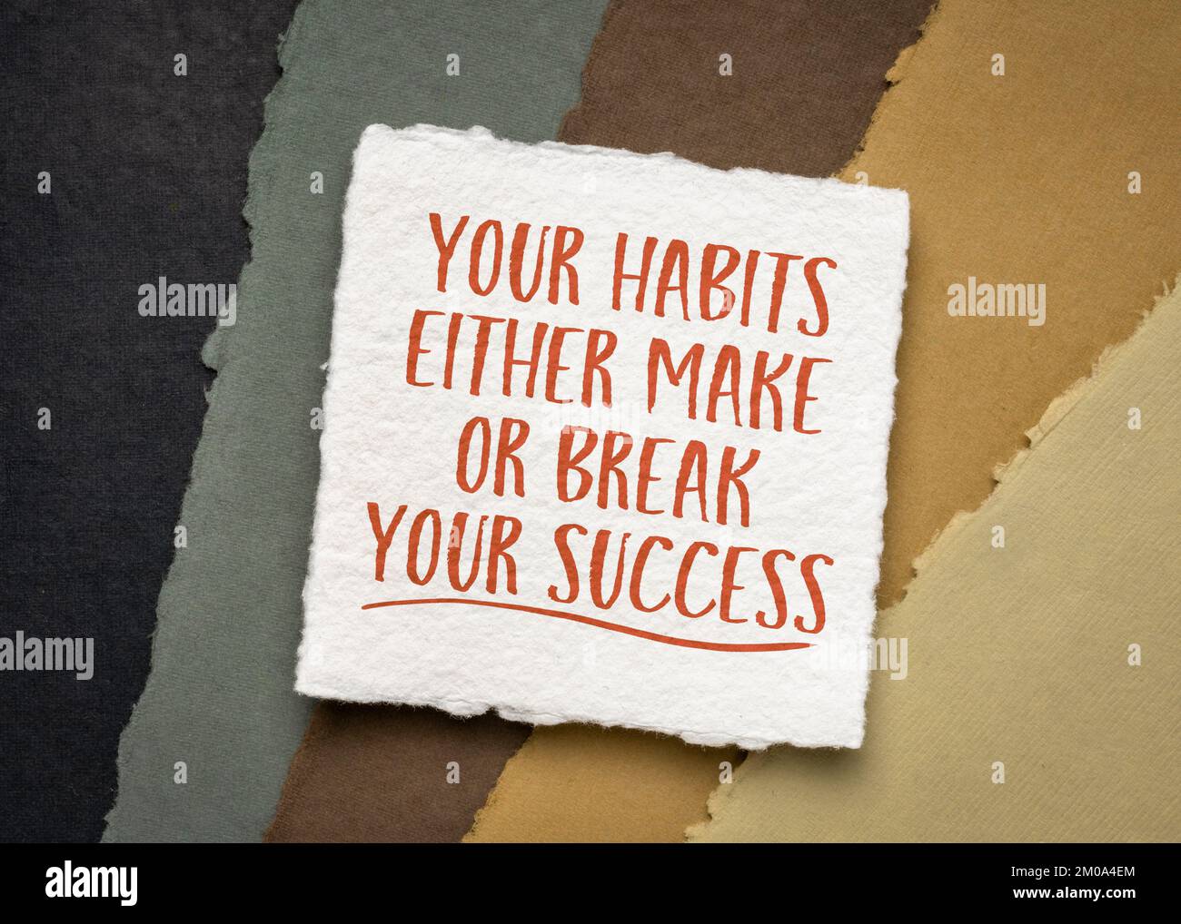 your habits either make or break your success - inspirational note on ...
