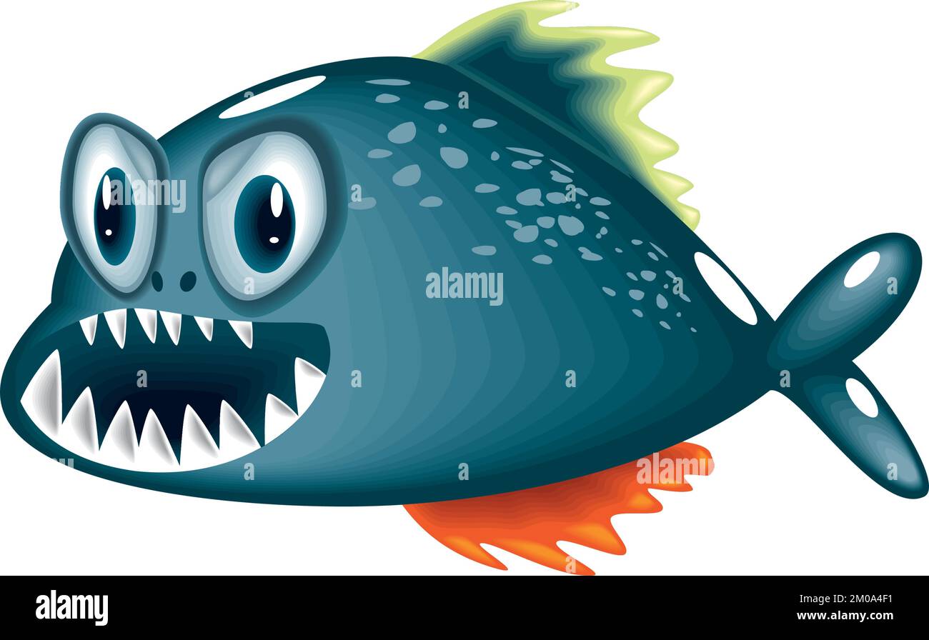 piranha fish cartoon icon Stock Vector Image & Art - Alamy
