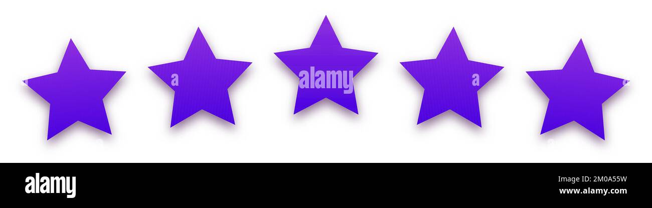 Star purple icon on white background. Customer feedback concept. Vector ...