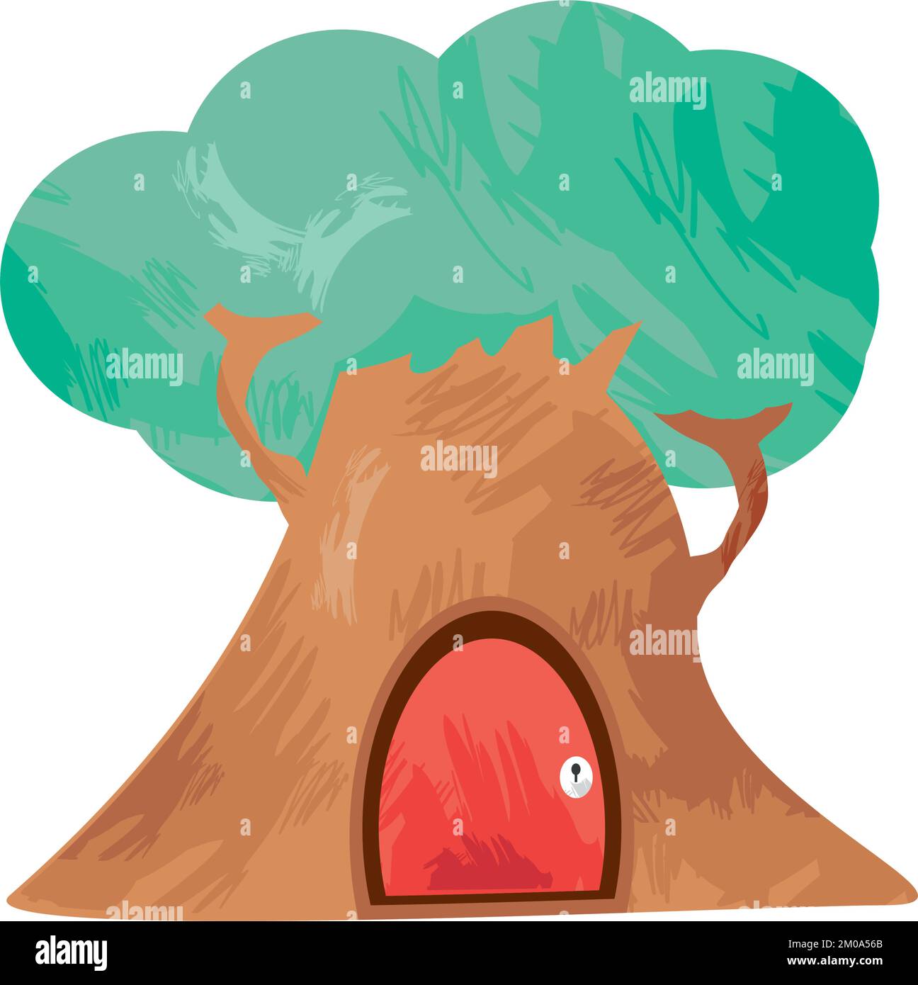 tree with door enchanted Stock Vector Image & Art - Alamy