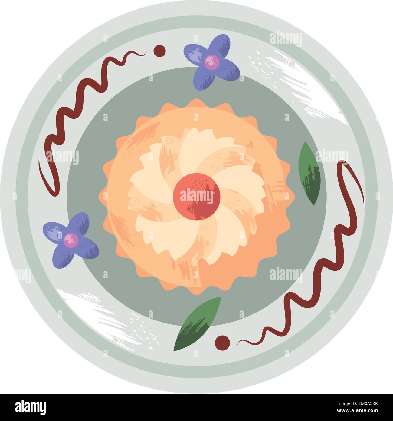 Plating dessert Stock Vector Images - Alamy