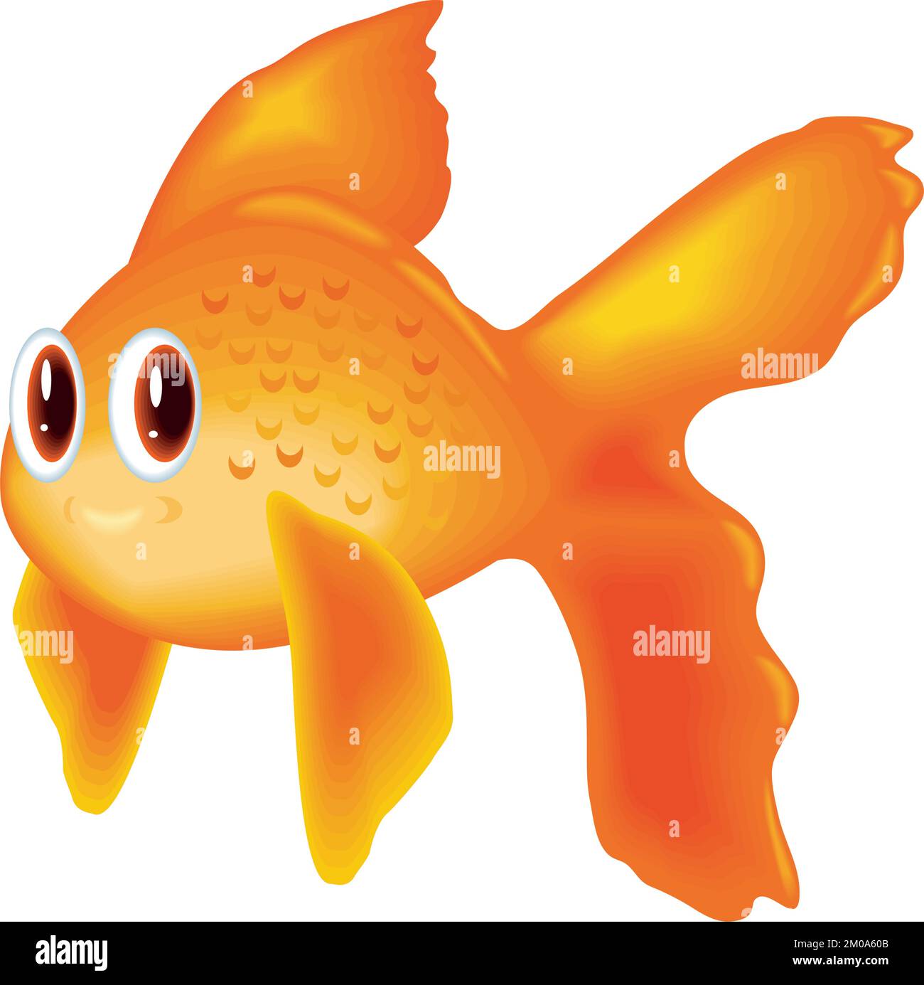 golden fish cartoon Stock Vector Image & Art - Alamy