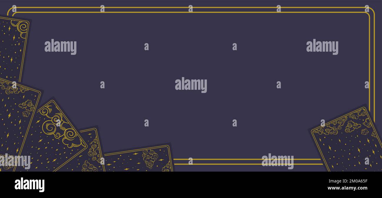 Tarot poster with oracle cards for invitations. Elegant tarot frame ...