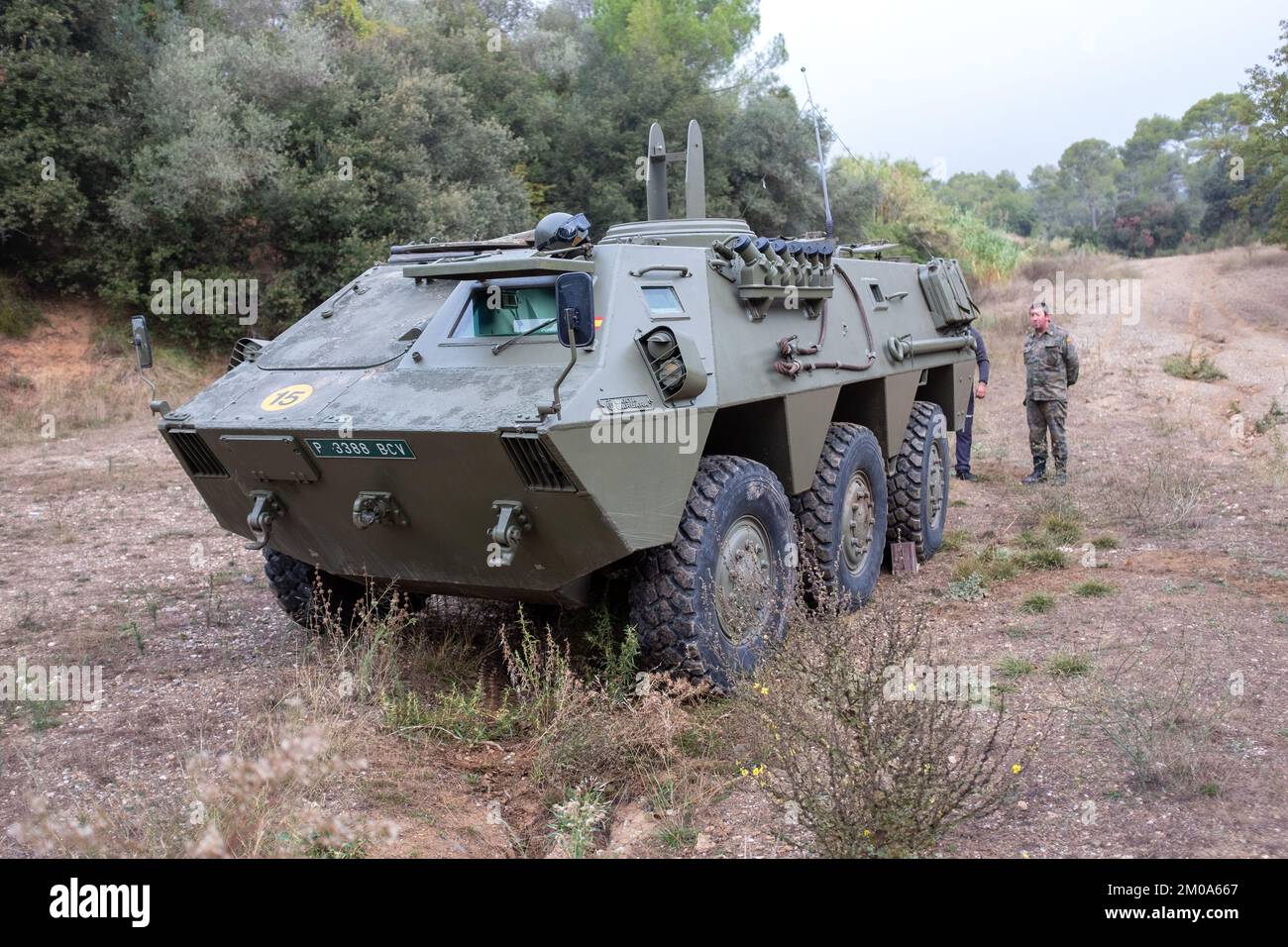 Barcelona, Spain - October 20, 2019: Airsoft game with BMR, (Medium ...