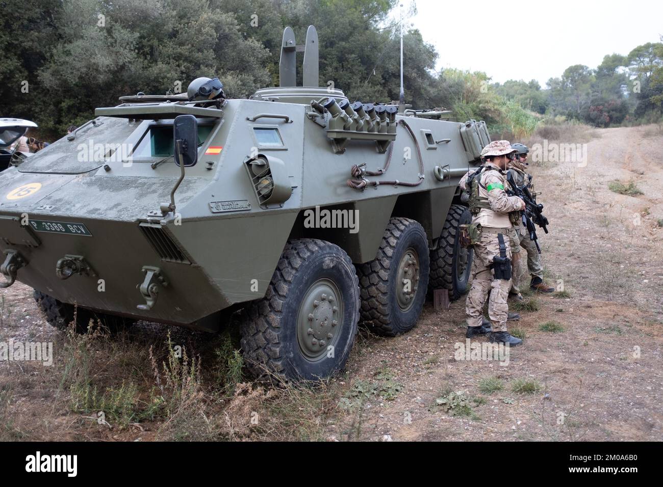 Barcelona, Spain - October 20, 2019: Airsoft game with BMR, (Medium ...