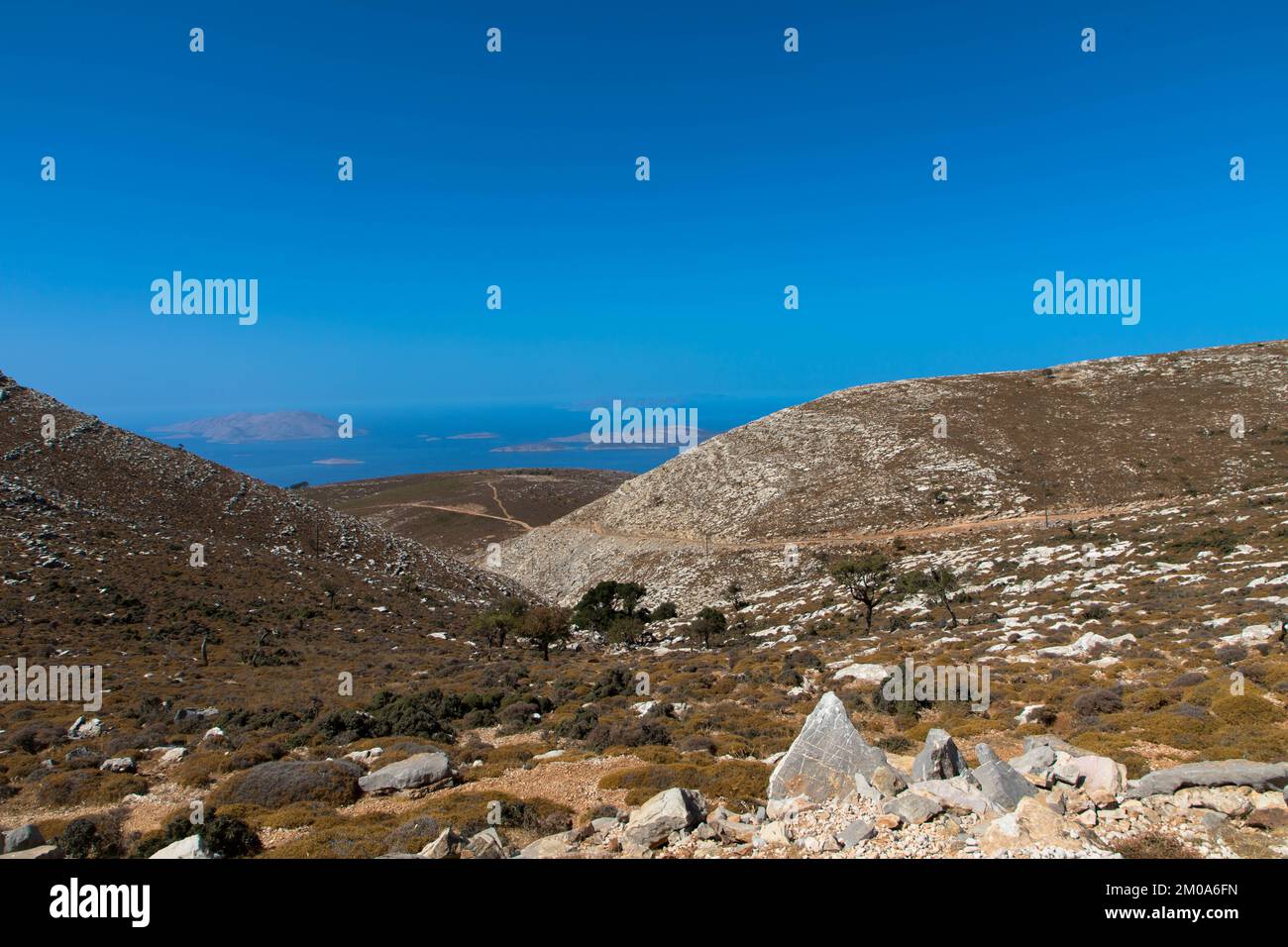 Panoramic view of Mount Attavyros. Is the highest mountain on the ...