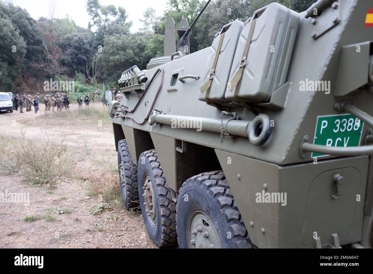 Barcelona, Spain - October 20, 2019: Airsoft game with BMR, (Medium ...