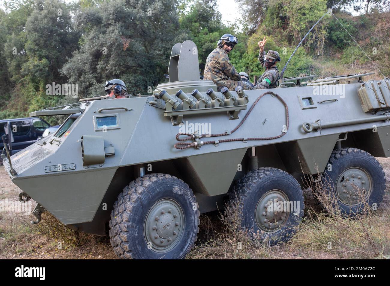 Barcelona, Spain - October 20, 2019: Airsoft game with BMR, (Medium ...