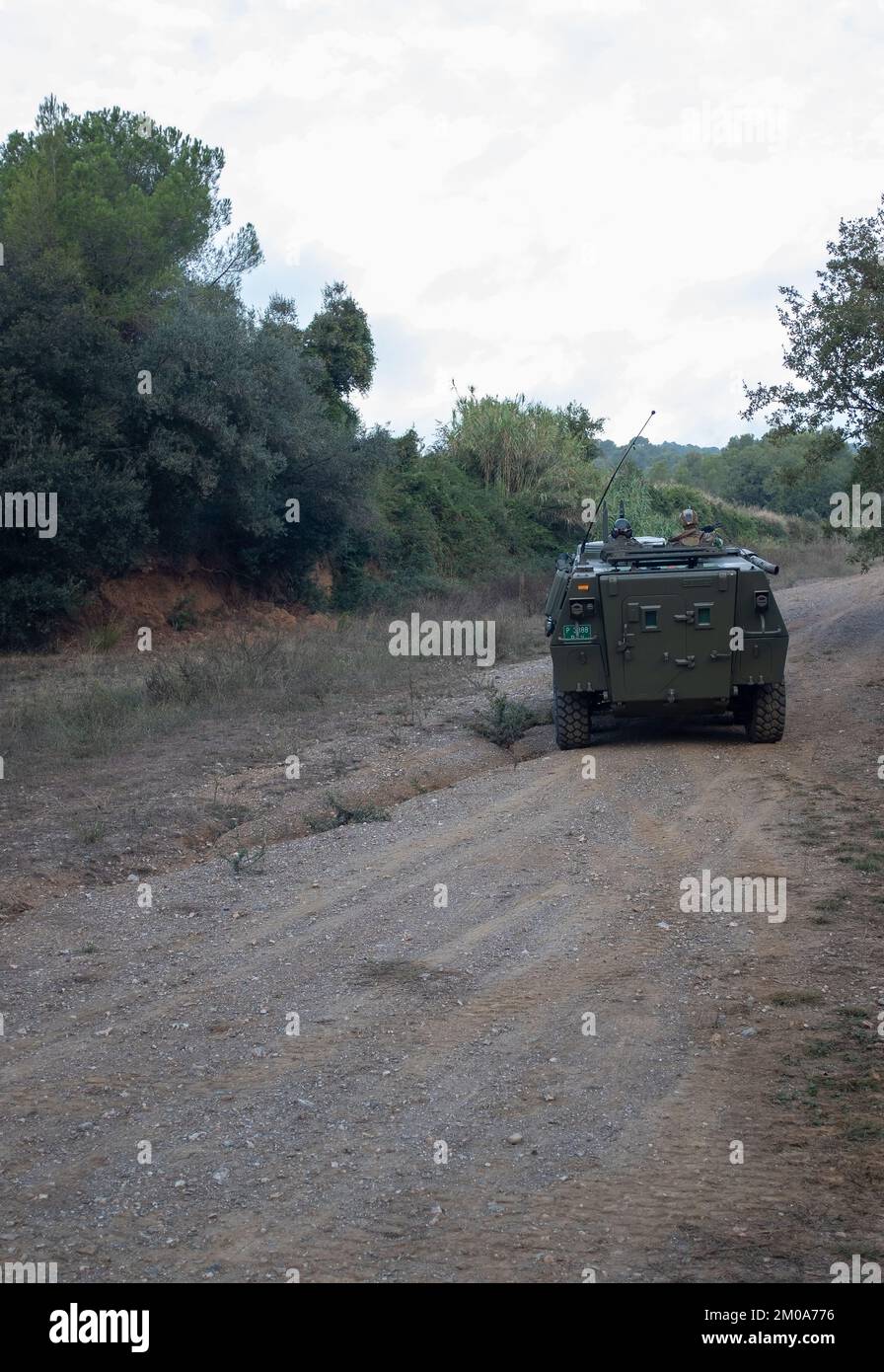 Barcelona, Spain - October 20, 2019: Airsoft game with BMR, (Medium ...