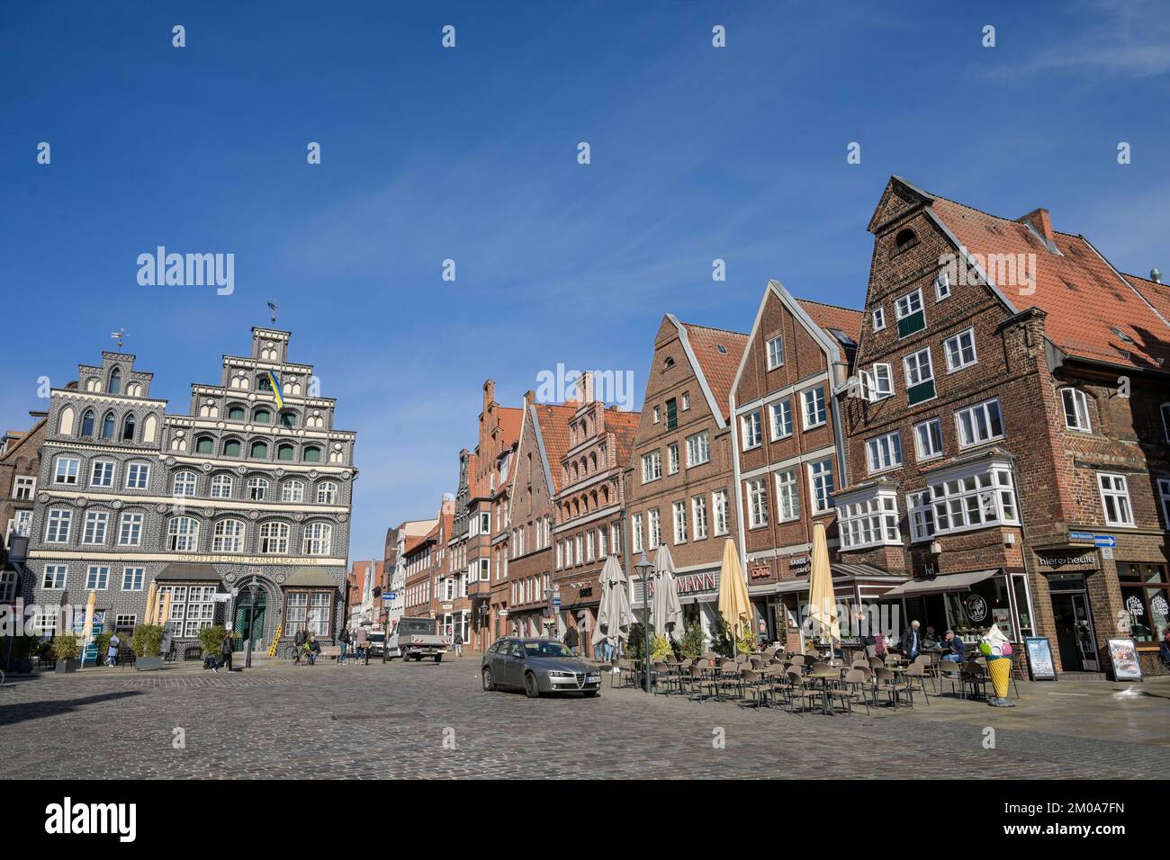 Altbauten, Platz Am Sande, Nordseite, Lüneburg, Niedersachsen ...