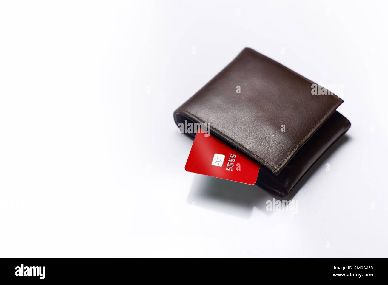 credit cards in the wallet - shopping. Shot taken on a white background ...