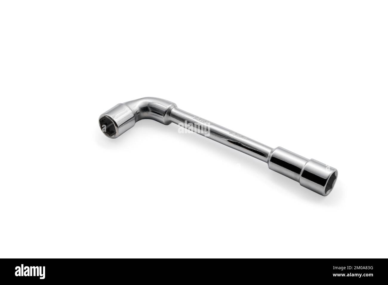 Socket wrench double ended. Close-up. Isolated on white background ...