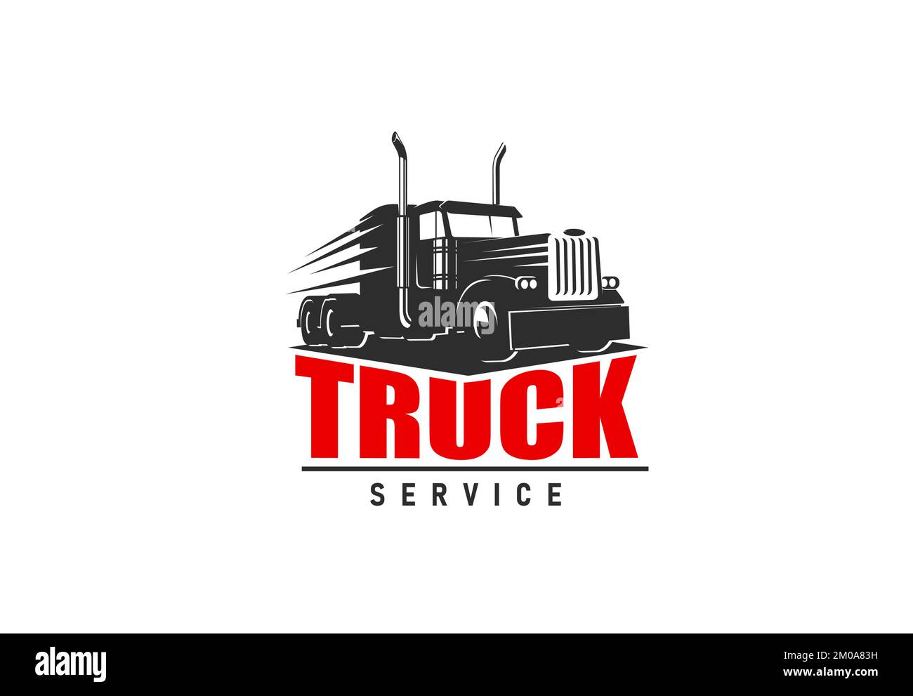Truck service icon, delivery transport car for transportation and ...