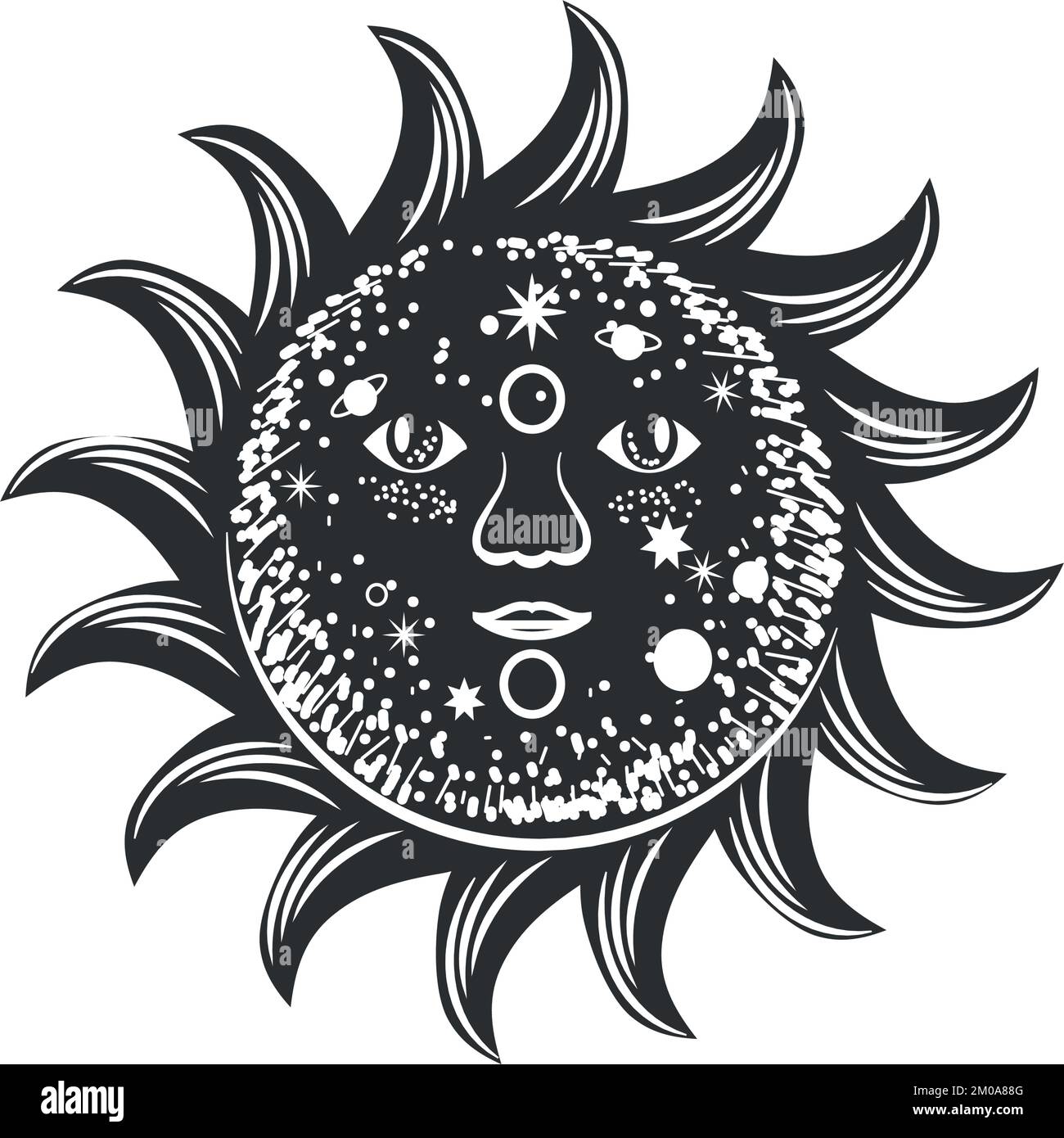 sun surreal astrology Stock Vector Image & Art - Alamy