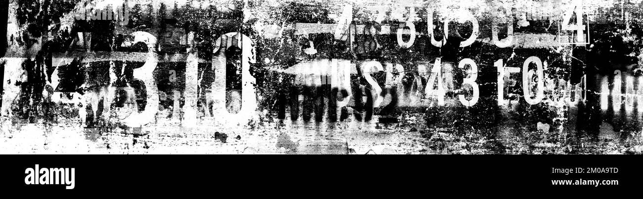 Abstract grunge lettering wide background. Drawing on old grungy framed ...