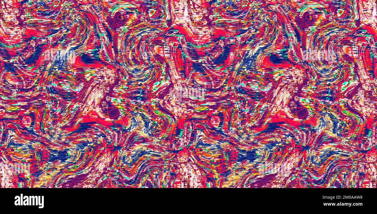 Vibrant pink distortion border. Bright colorful kitsch banner for fluid ...