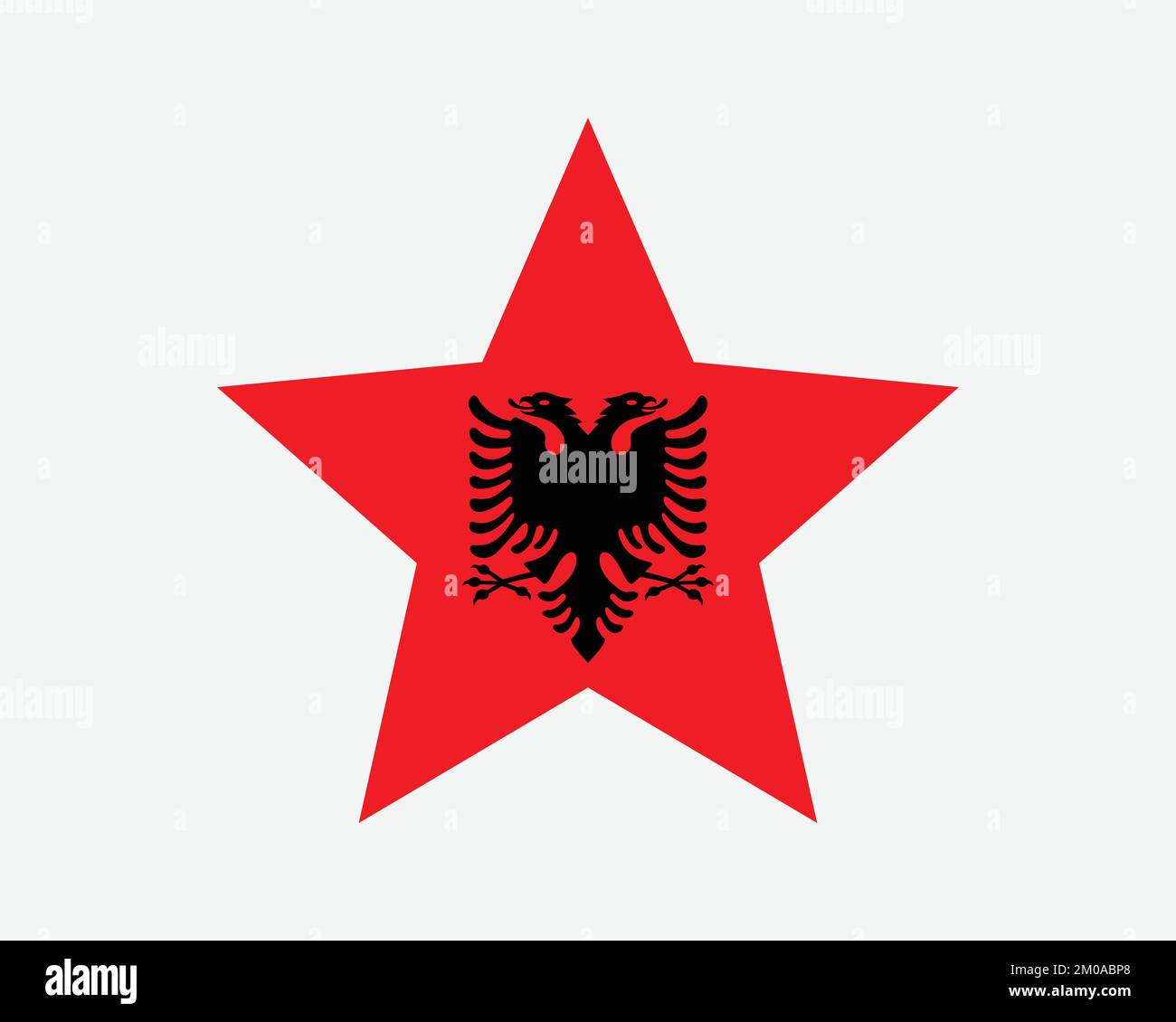 Albania Star Flag. Albanian Star Shape Flag. Country National Banner ...